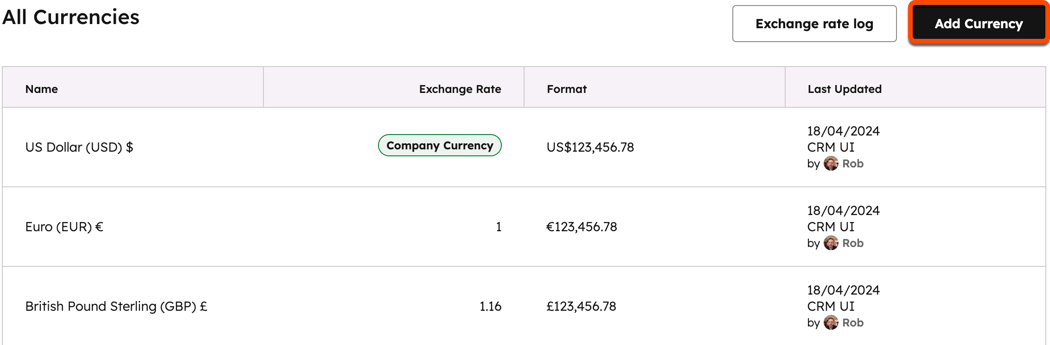 Set up currencies for payment collection