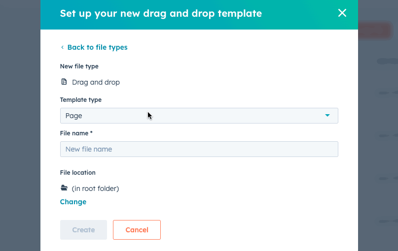 Create page, email, and blog templates in the layout editor