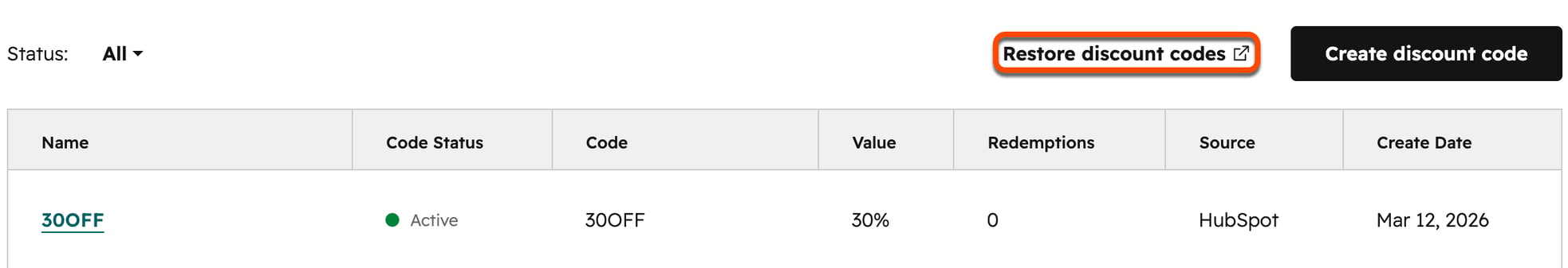 Create and use discount codes