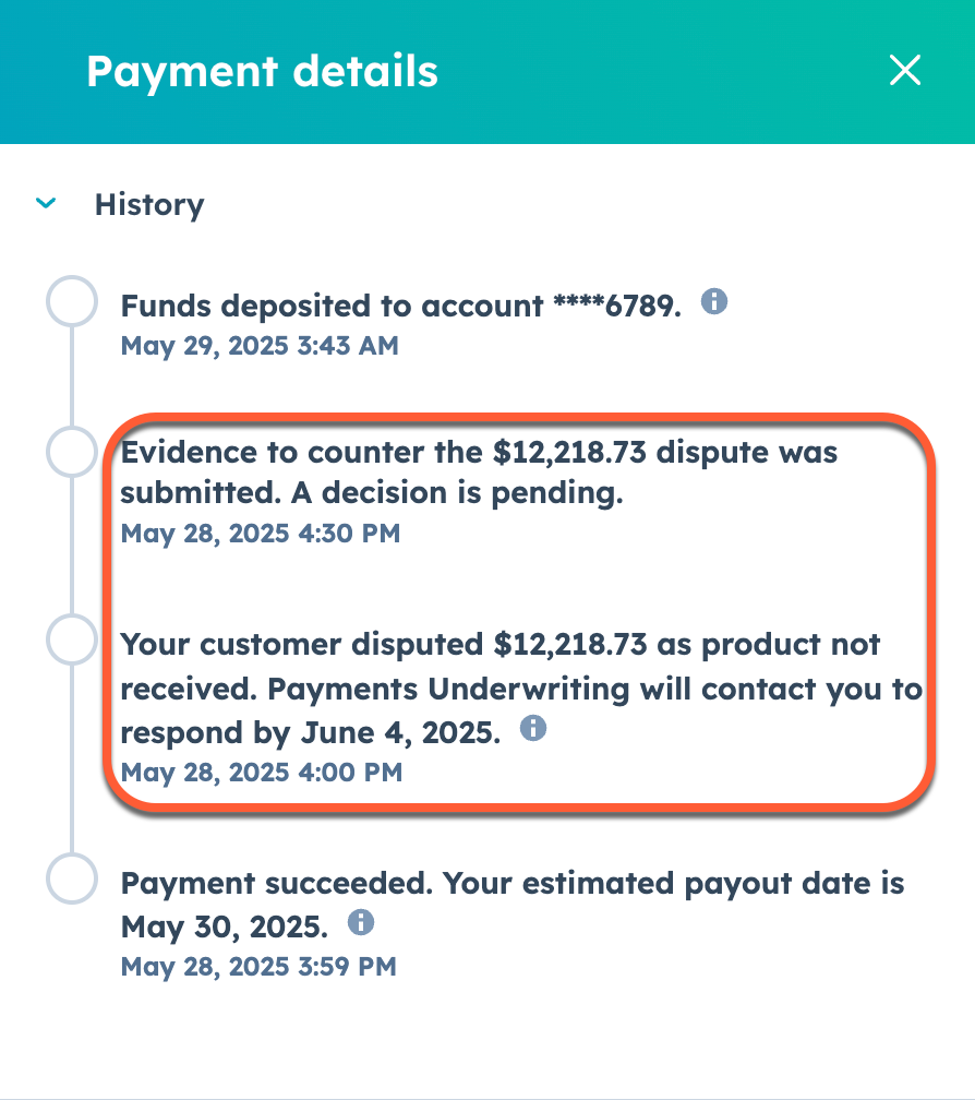 Manage payments