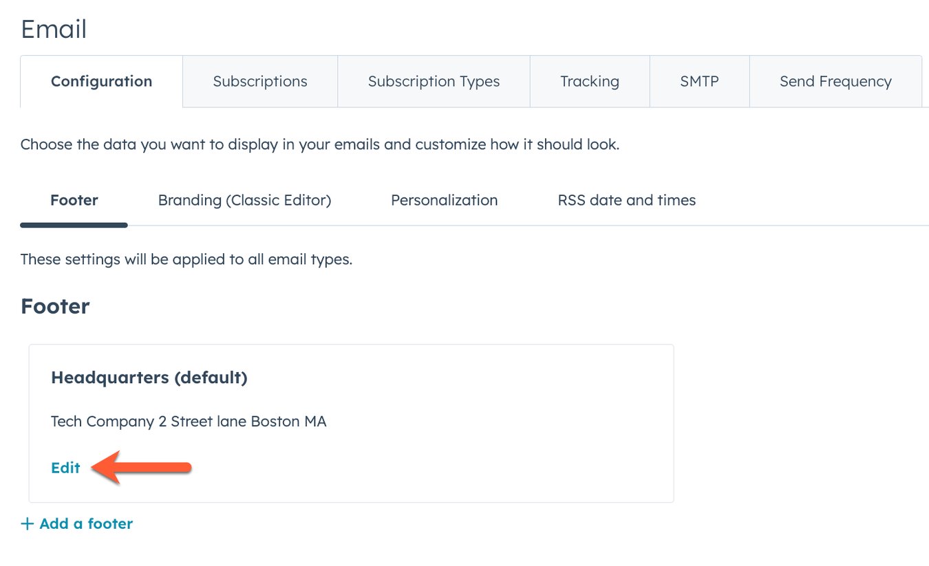 Manage your default marketing email settings and tracking preferences