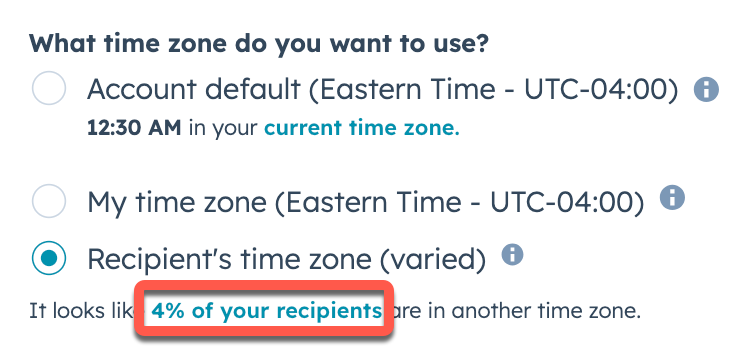Schedule emails based on your recipients' time zones