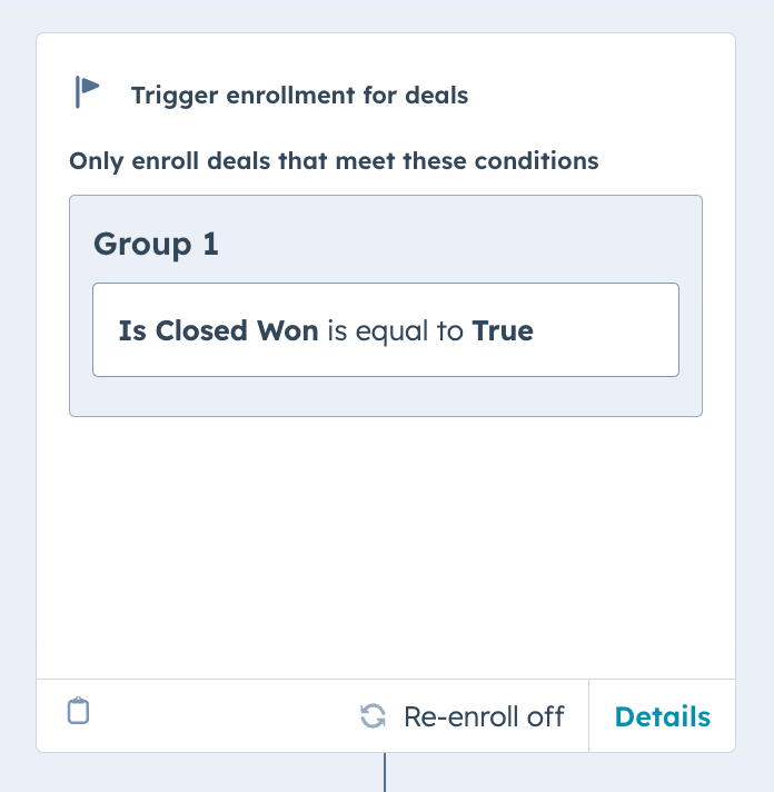 Add re-enrollment triggers to a workflow