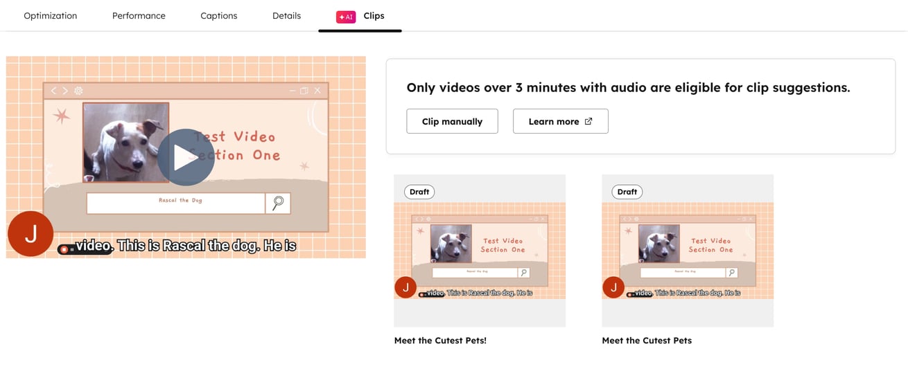Manage video files
