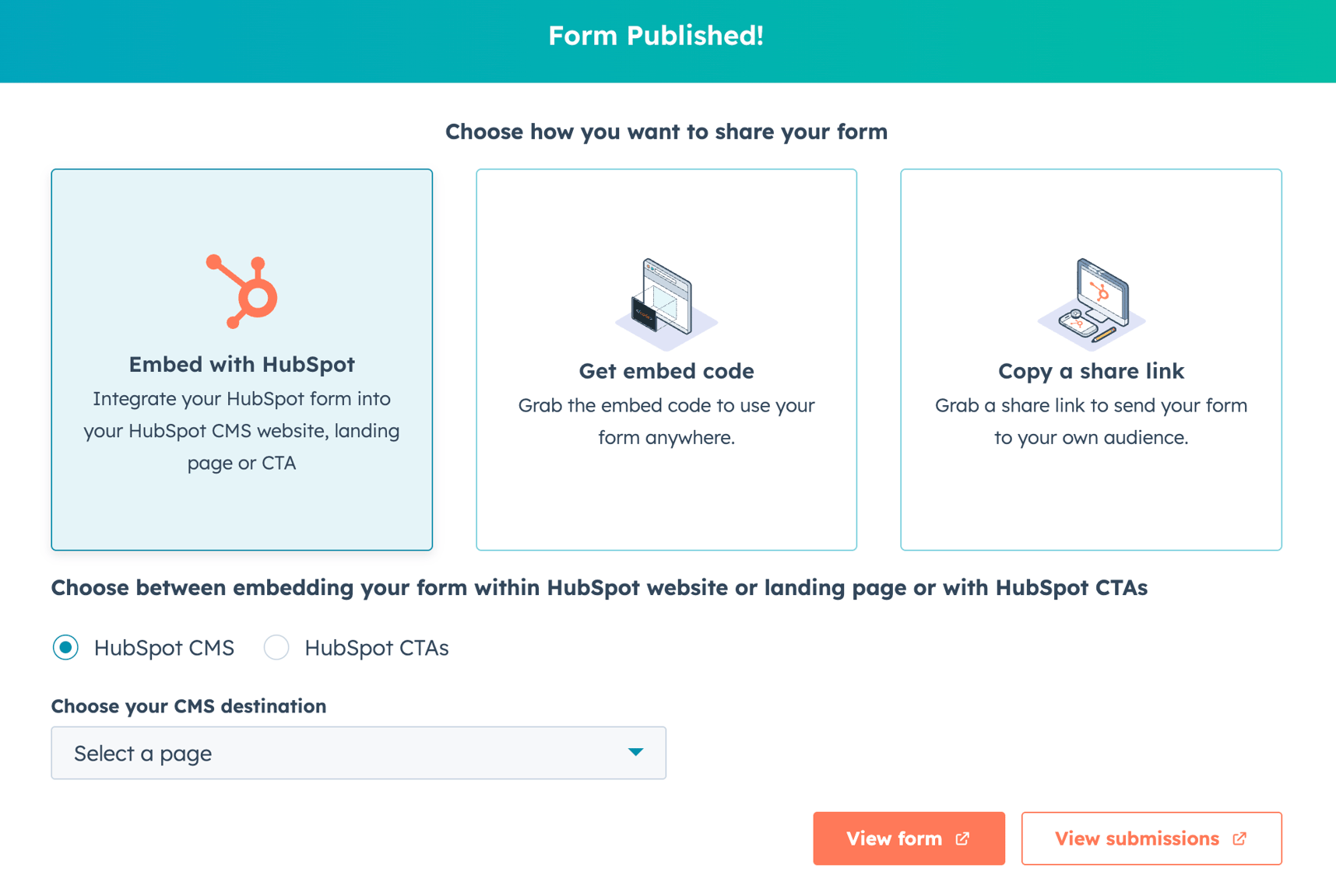 Create and edit forms
