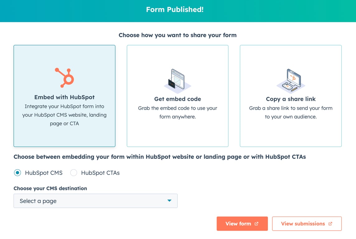 Create and edit forms