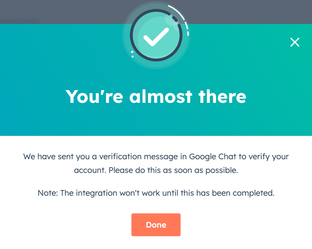 Connect HubSpot and Google Chat