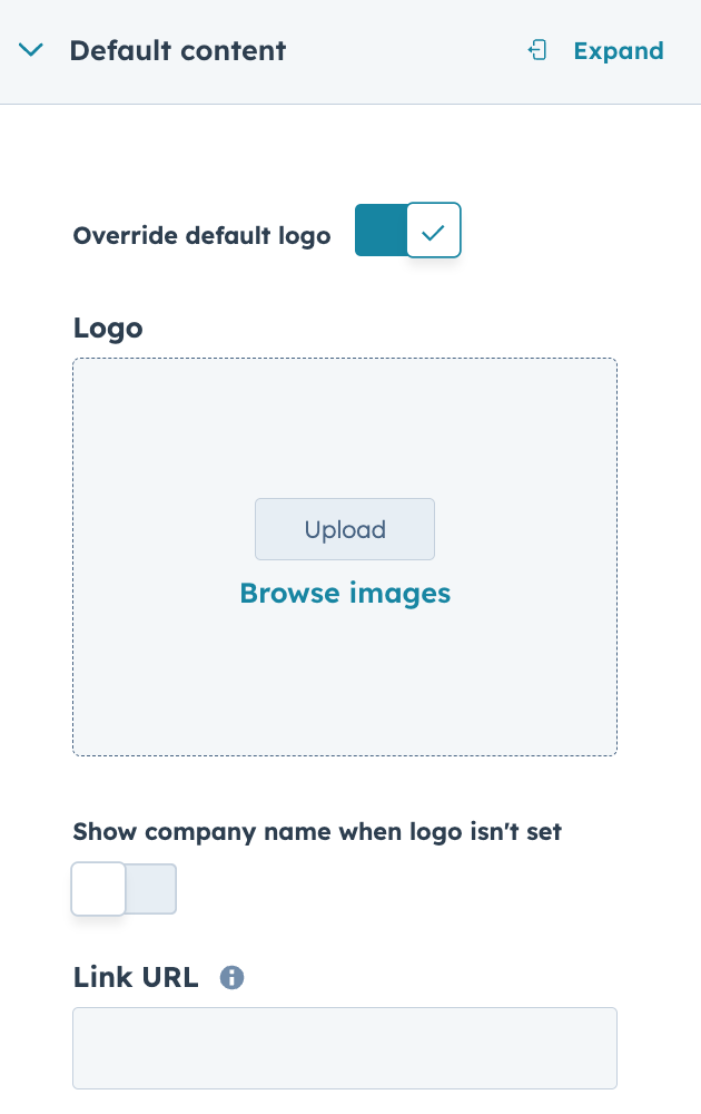 Use default modules in the layout editor