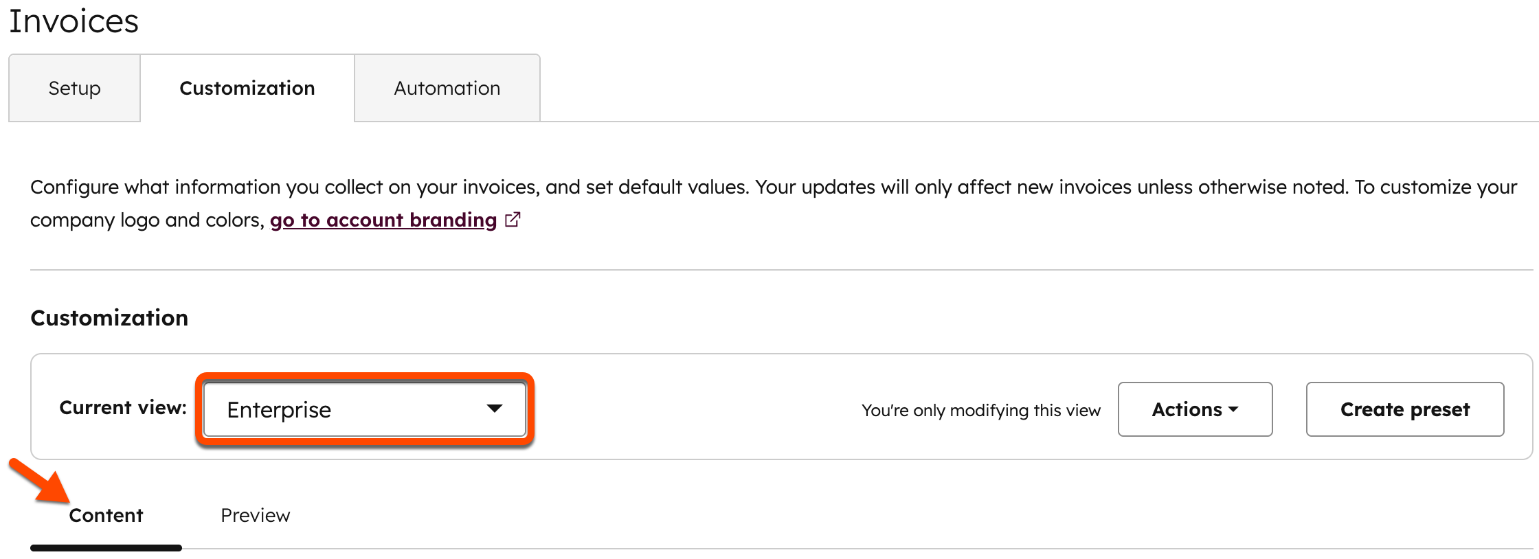 Set up the HubSpot invoices tool