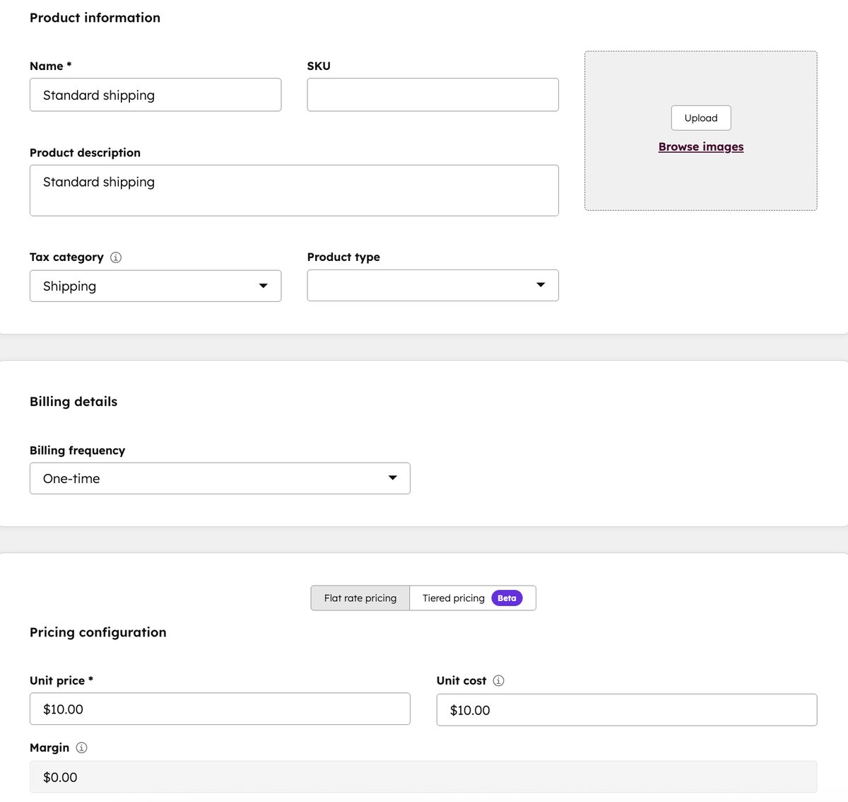 Set up automated tax and tax rates