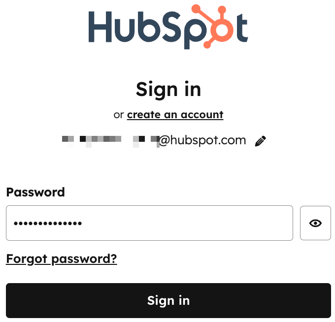 登录 HubSpot
