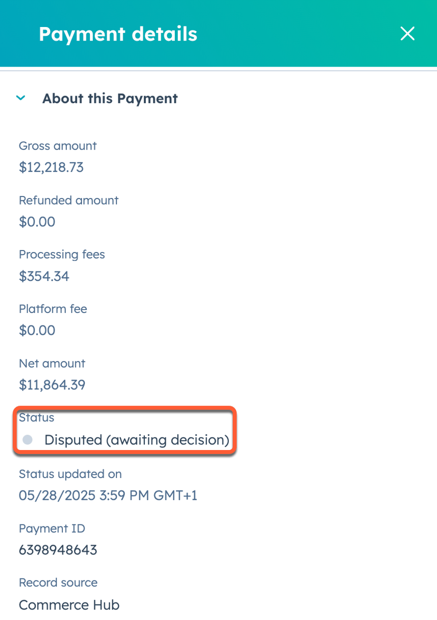 Manage payments