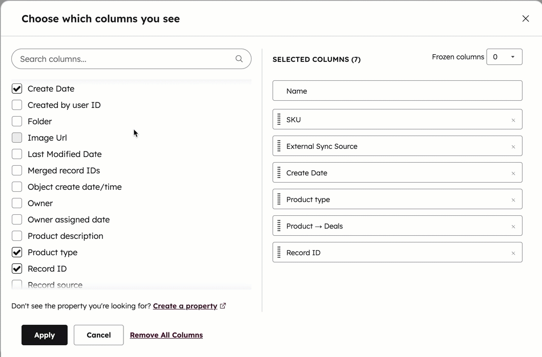 Create and manage products