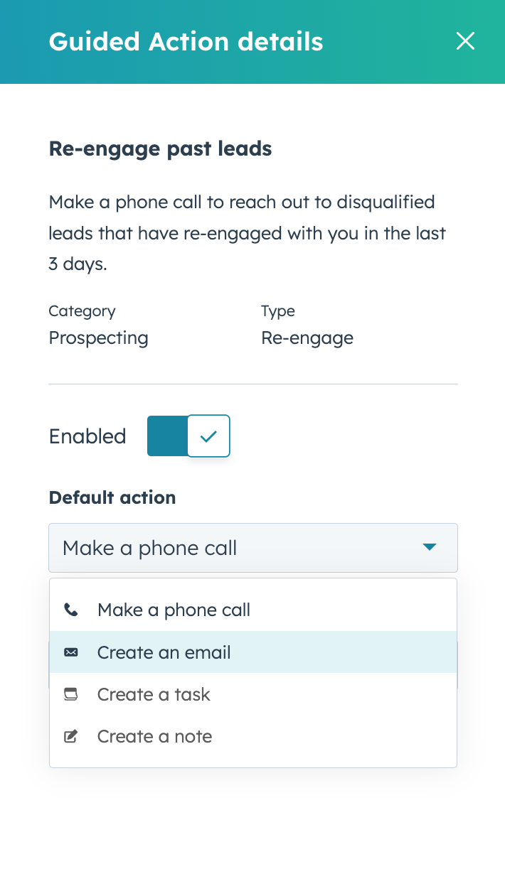 Customize guided actions