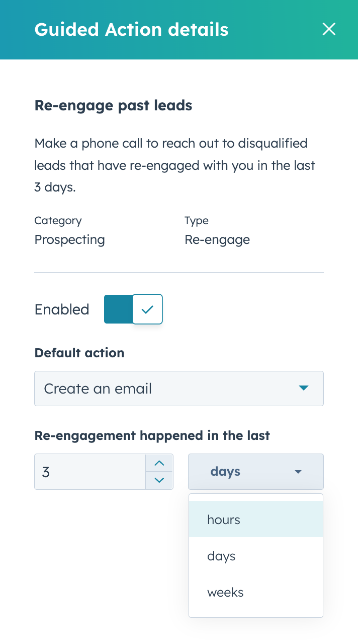 Customize guided actions