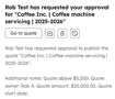 Manage quote approvals