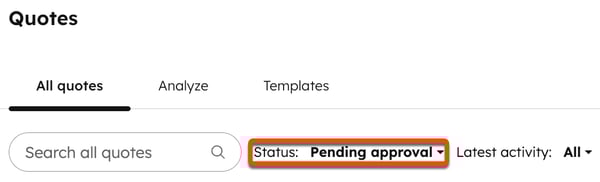 Manage quote approvals