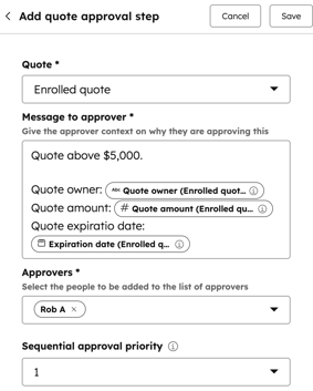 Set up quote approvals