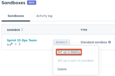 Deploy sandbox changes to production