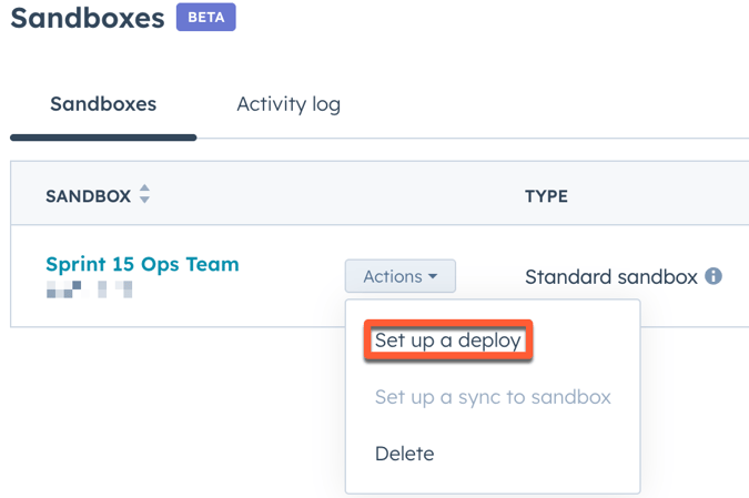 Deploy sandbox changes to production