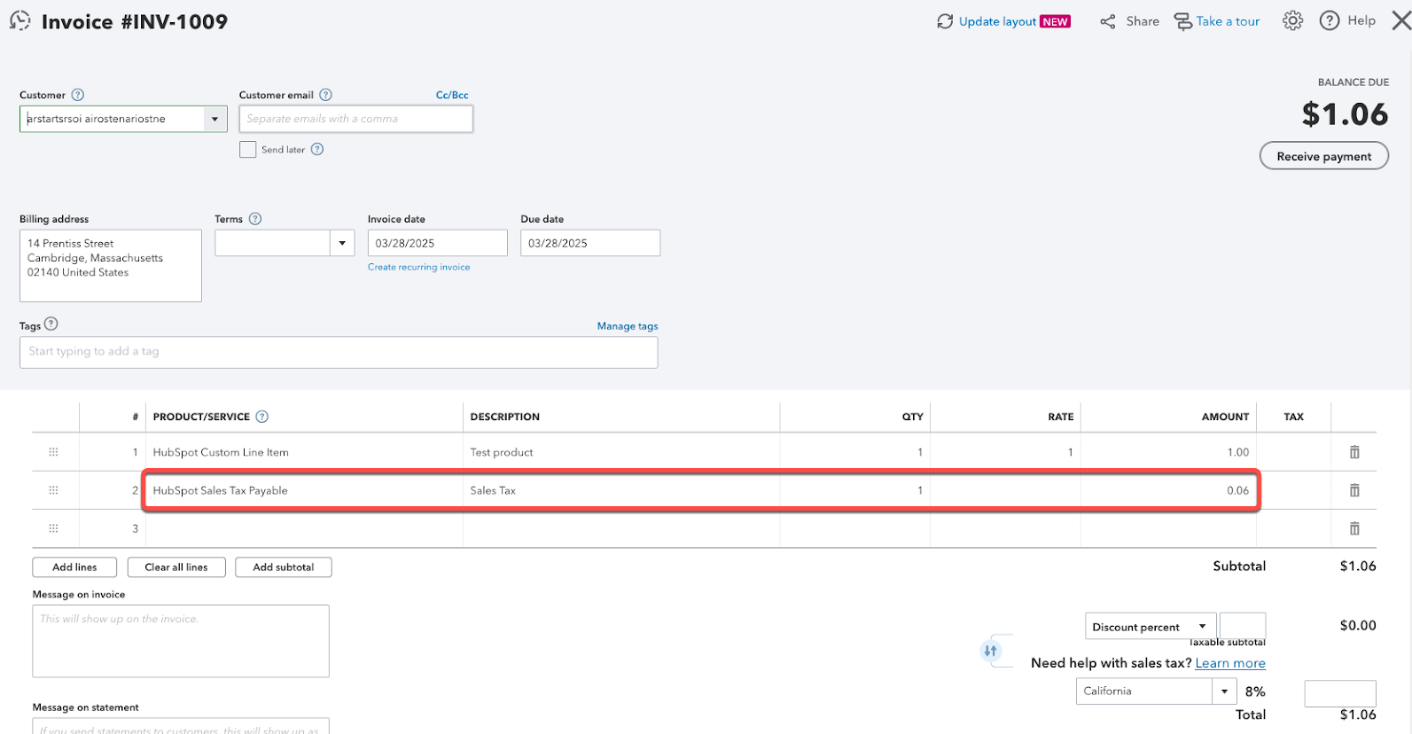 Set up automated tax and tax rates