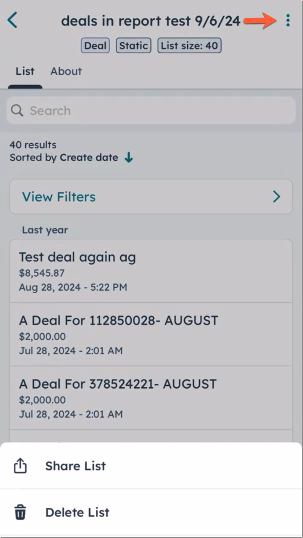 Use segments in the HubSpot mobile app