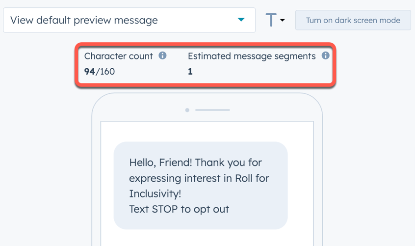 Understand message segments for SMS