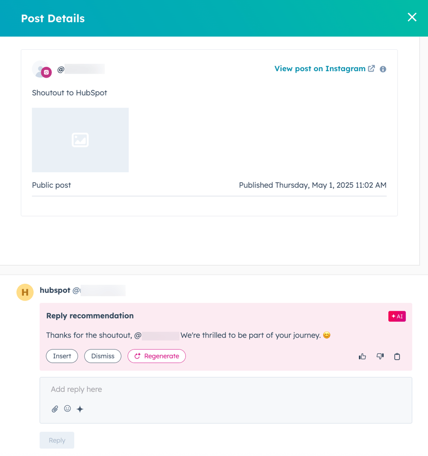 Use quick replies in your social tool