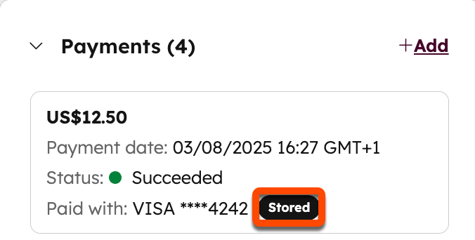 Store a payment method for future charges