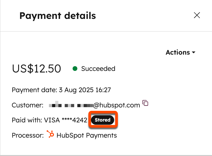 Store a payment method for future charges