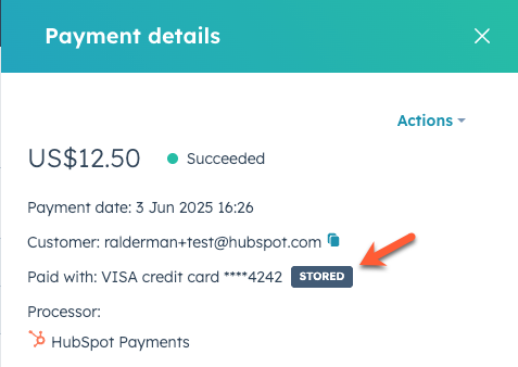 Store a payment method for future charges