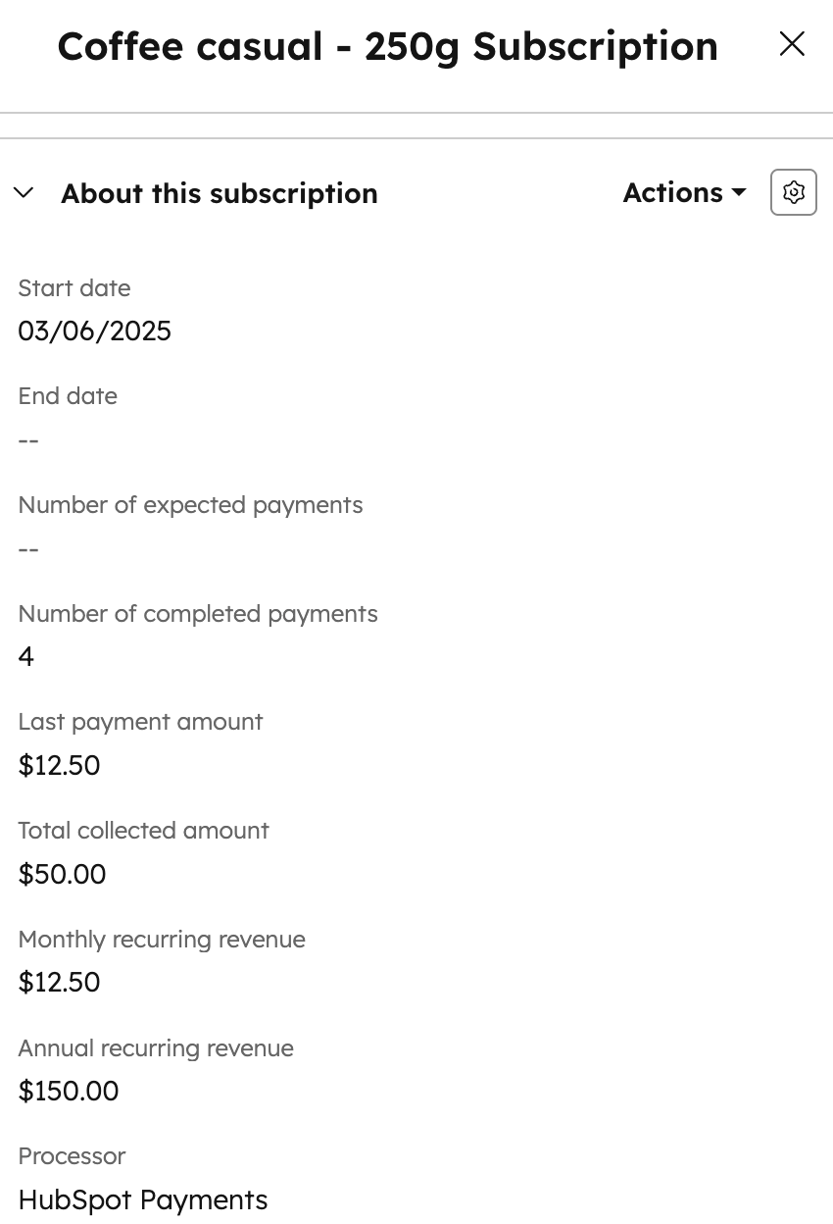 Create subscriptions