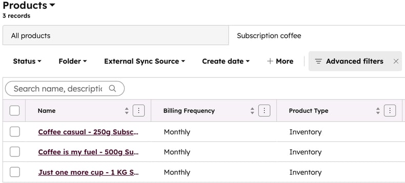 Create subscriptions