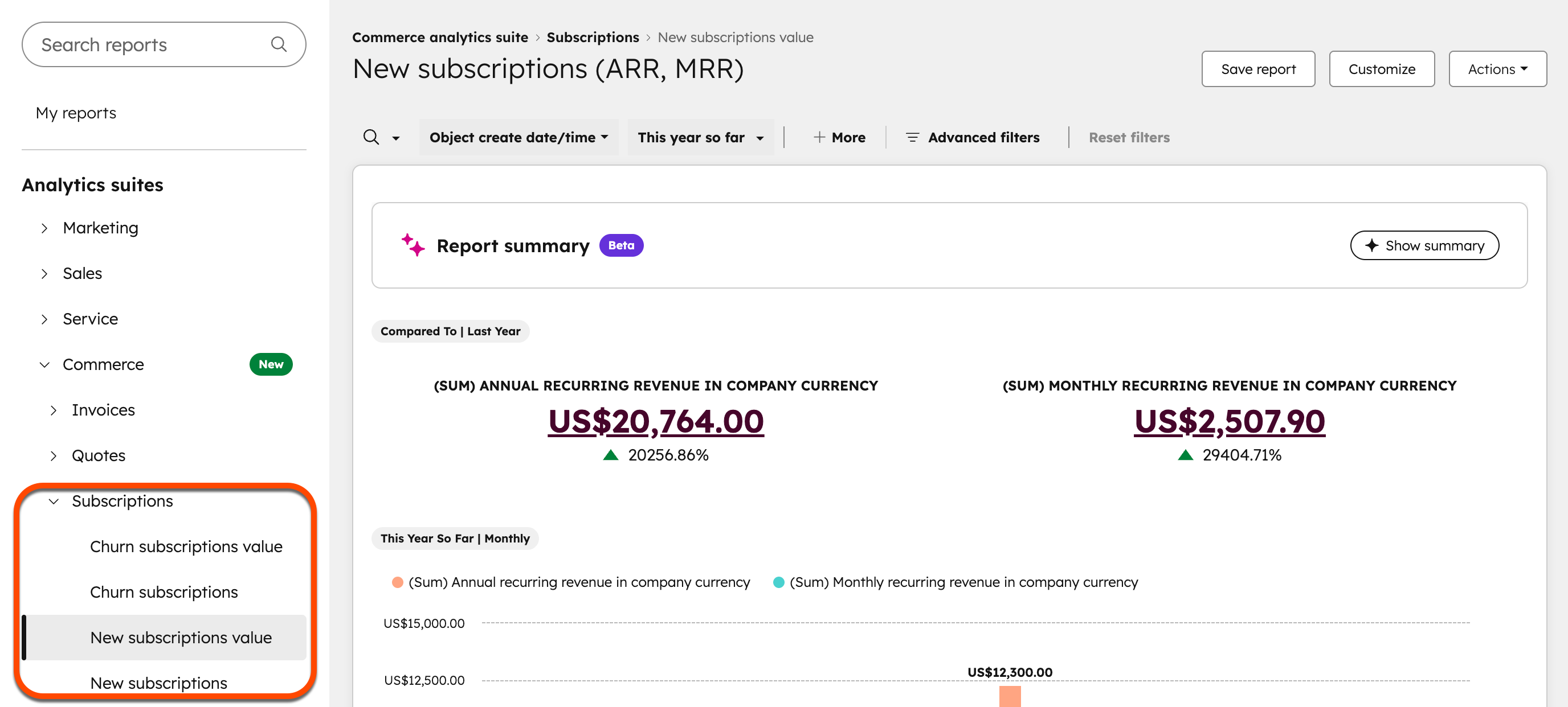 Create subscriptions