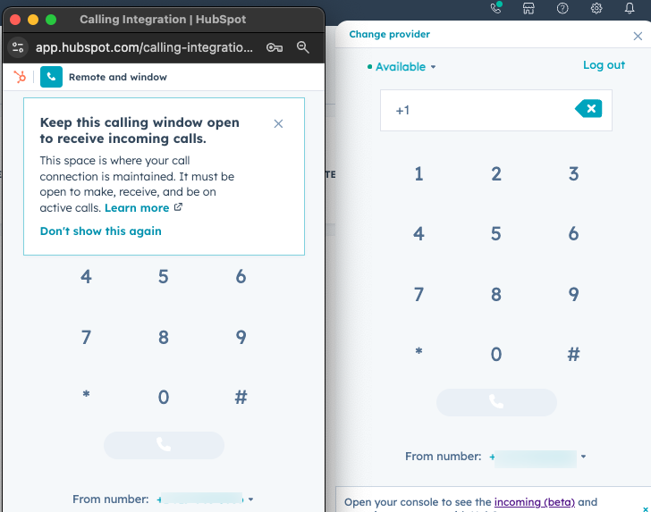 Use a calling app to make and receive calls in HubSpot