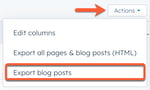 Export web content and data