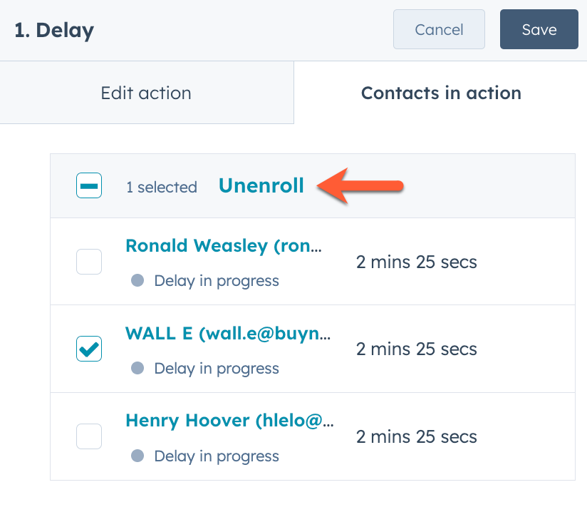 Manually unenroll records from workflows