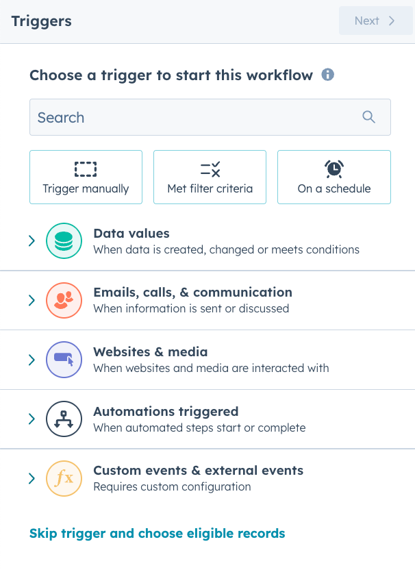 Create workflows from scratch
