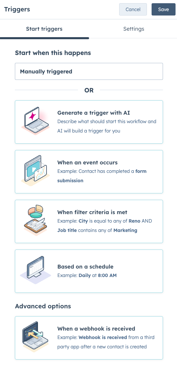 Create workflows from scratch