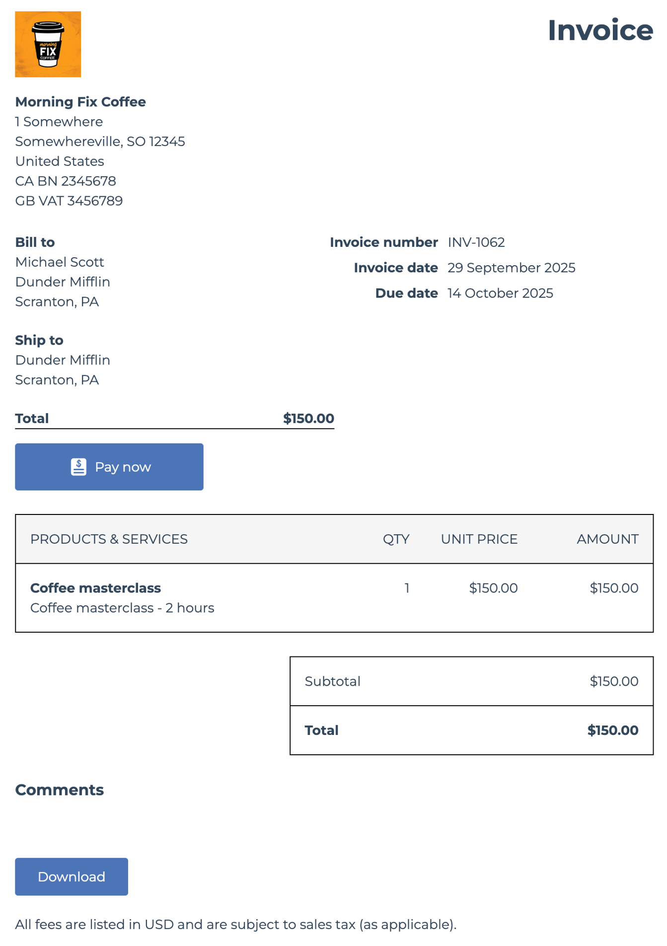 Set up the HubSpot invoices tool