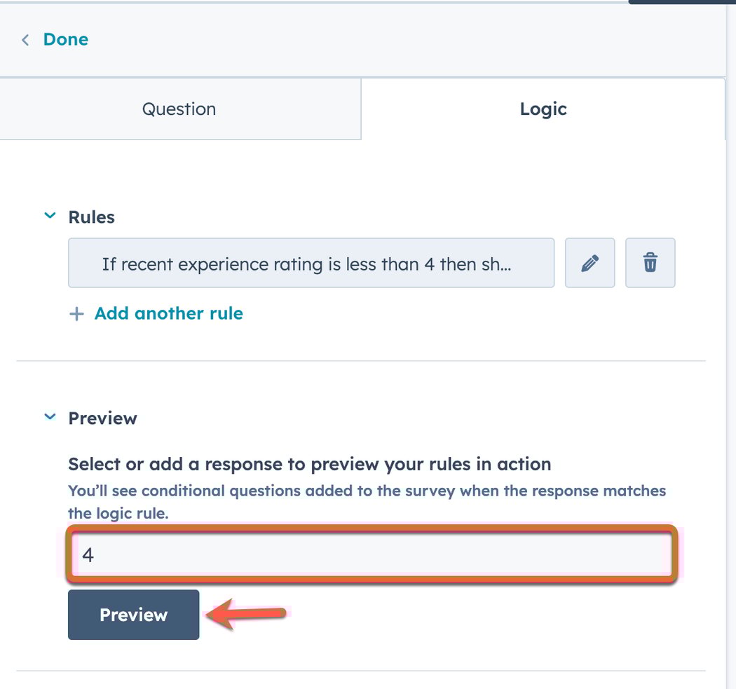 Use dependent fields in custom feedback surveys