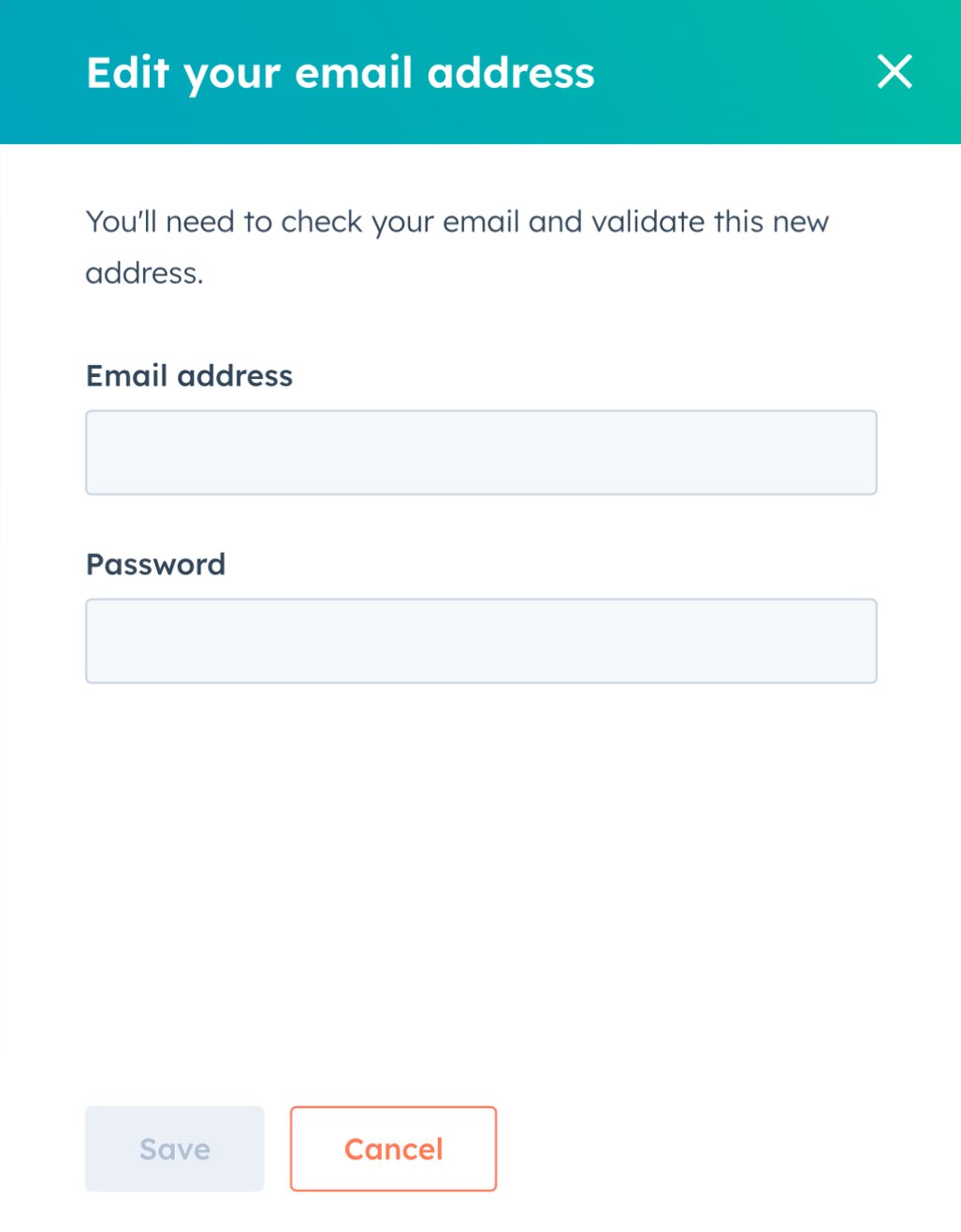 Change your HubSpot user's email address