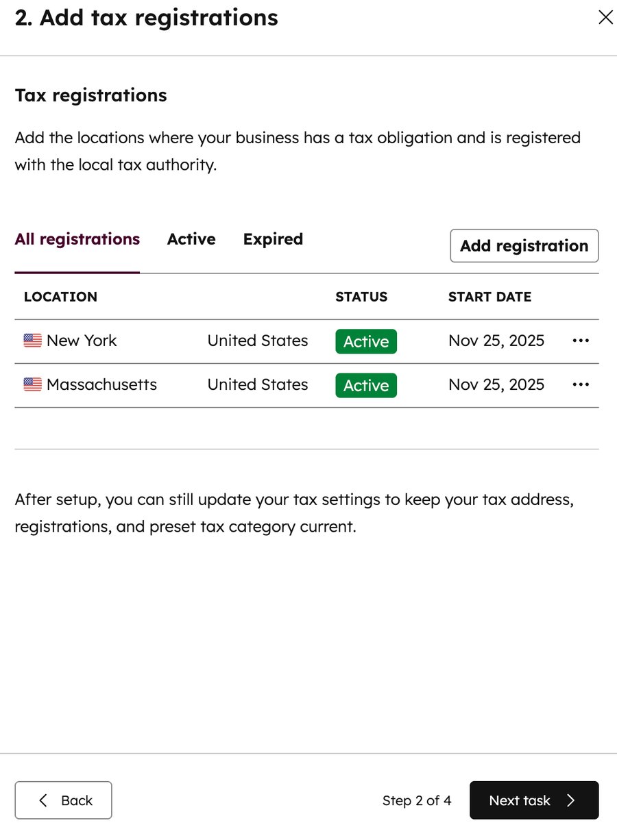 Set up automated tax and tax rates