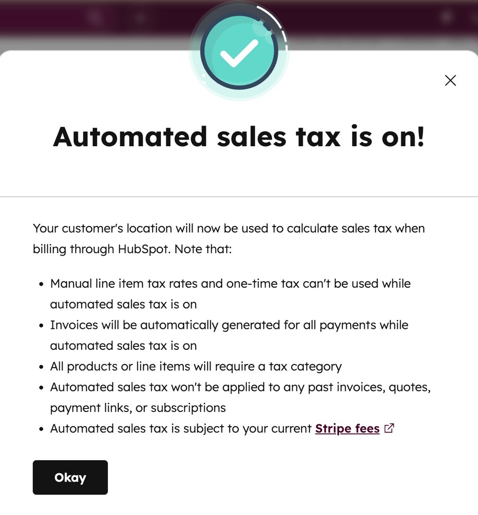 Set up automated sales tax collection