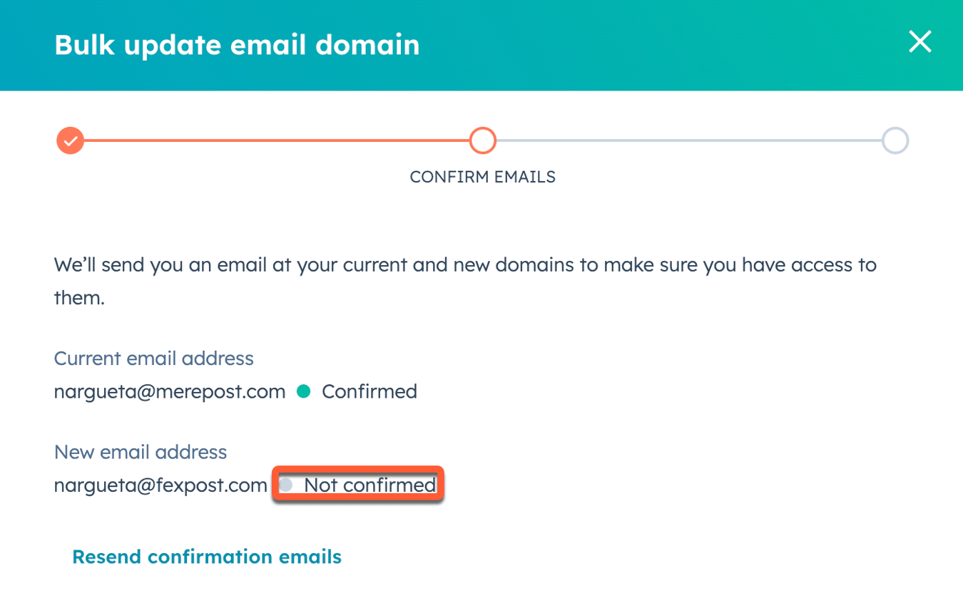 Bulk update user email domains