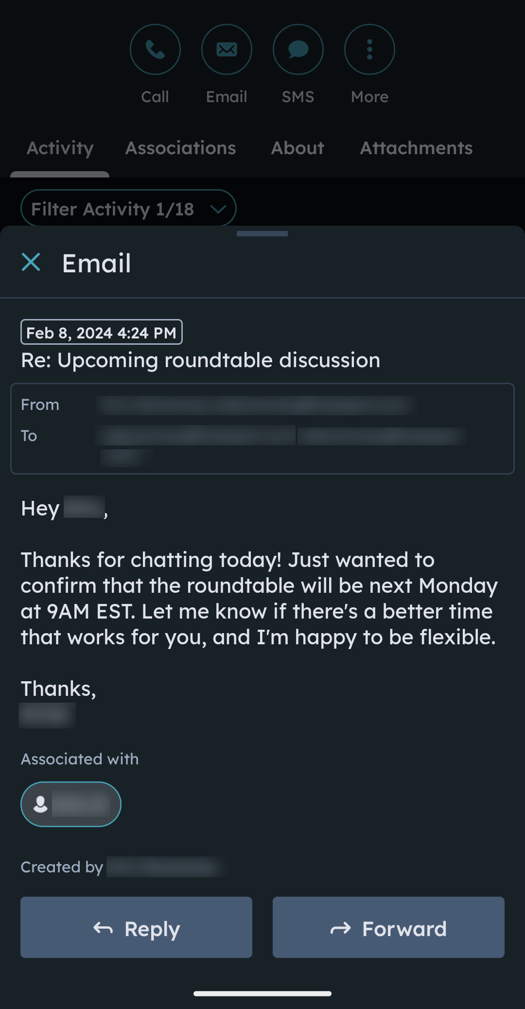 Send and manage one-to-one emails