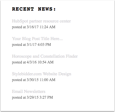 Add an RSS feed to a page or post