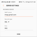 De IMAP- en SMTP-informatie van uw e-mailserver opzoeken