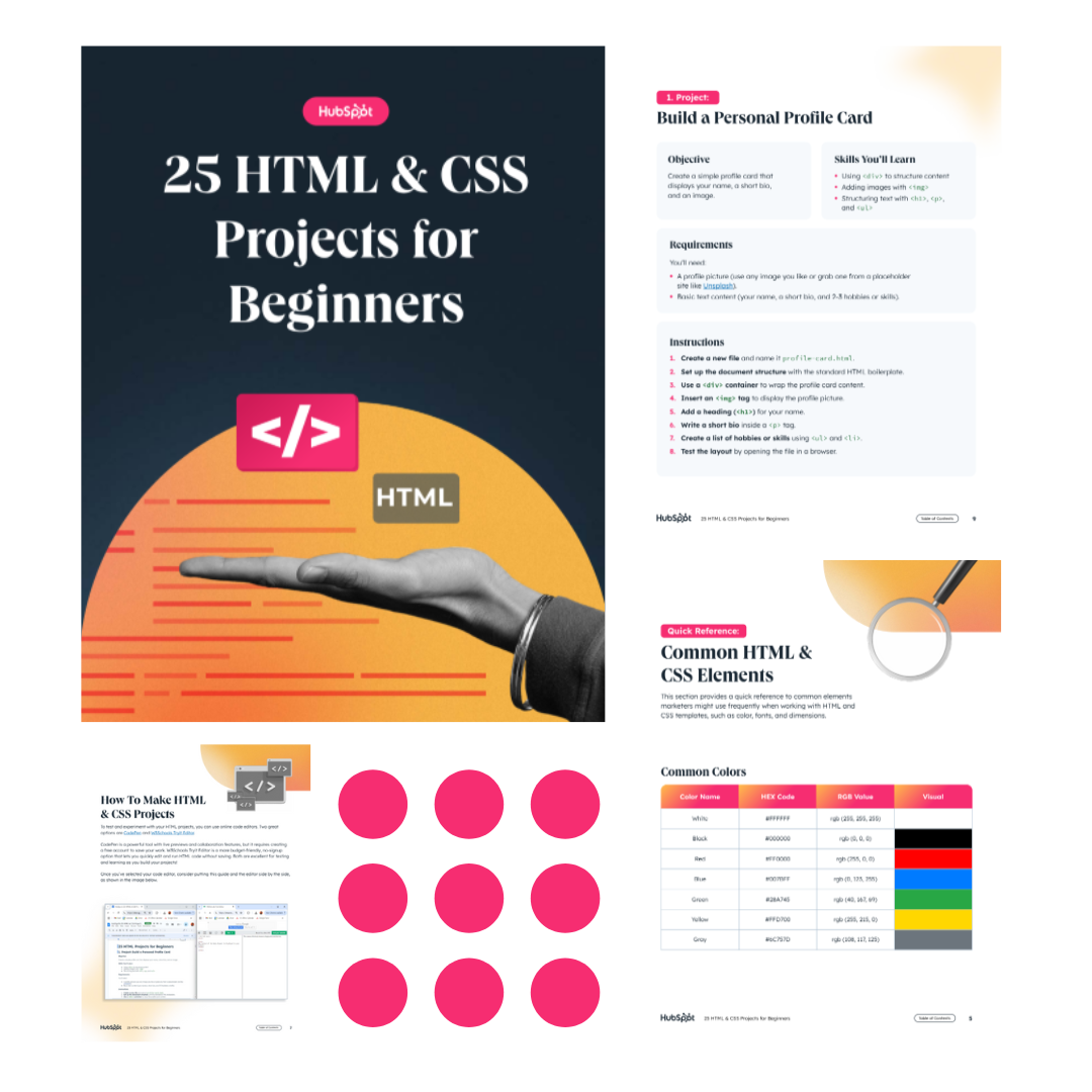 25 HTML & CSS Projects for Beginners