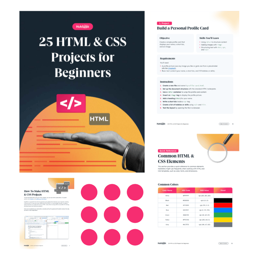 25 HTML & CSS Projects for Beginners